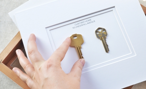 Place your keys how you wish to display them to make sure you're happy ...